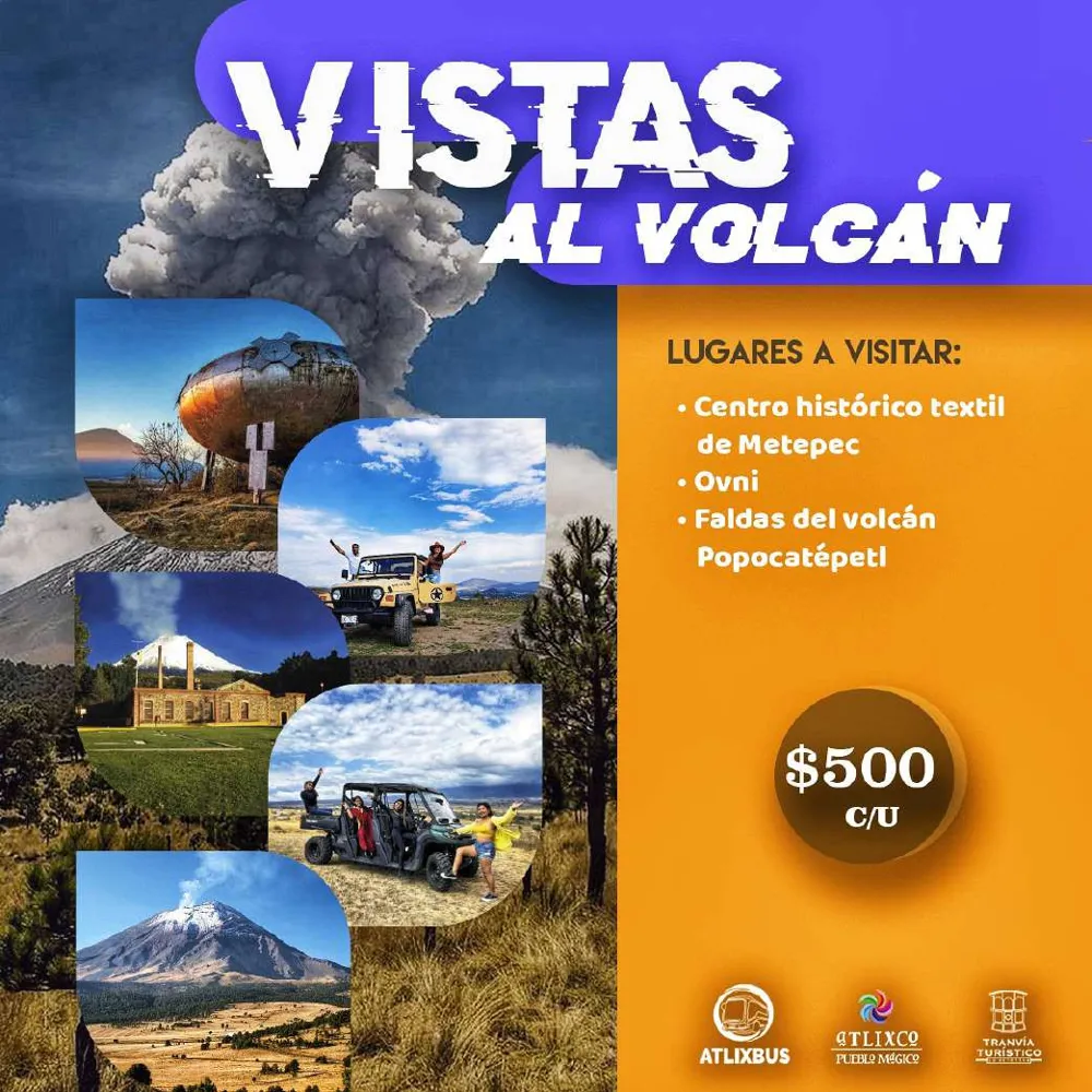 Recorridos en Atlixco - TOUR Vistas al volcán - Ruta Corta - LiberWay